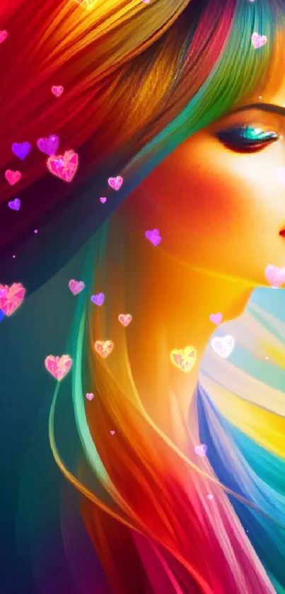 Vibrant Rainbow Portrait Wallpaper - free download