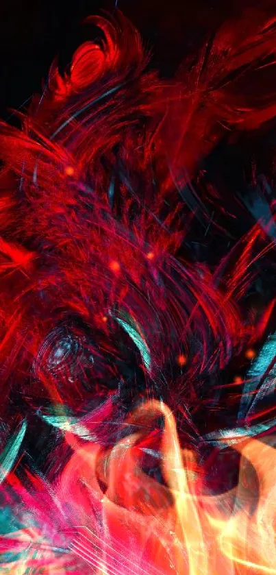 Vibrant Red Abstract Art - free download