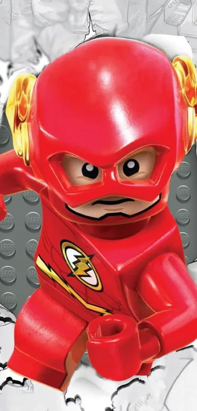 Vibrant Red Action Figure Art - free download