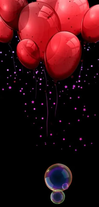 Vibrant Red Balloons Wallpaper - free download