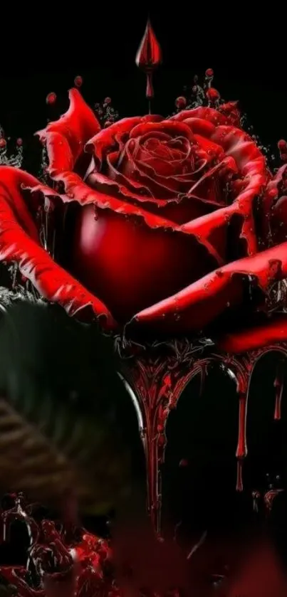 Vibrant Red Rose Wallpaper - free download