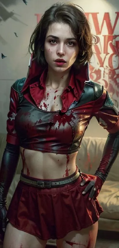 Vibrant Red Themed Phone Wallpaper - free download