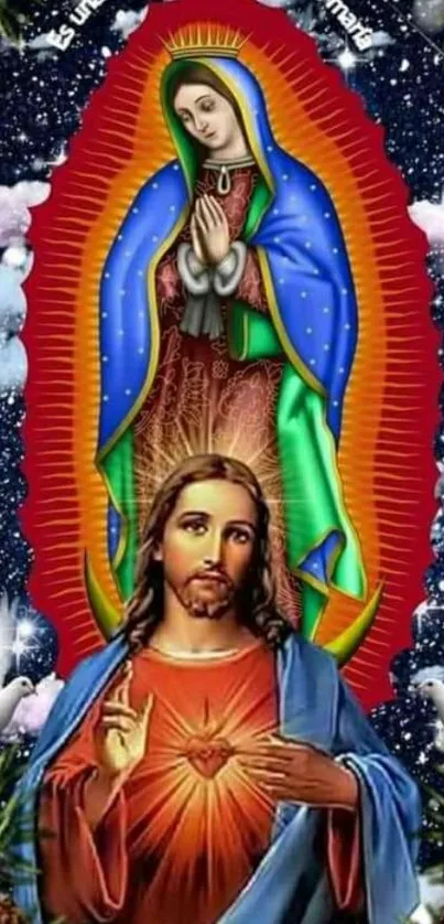 Vibrant Religious Art Wallpaper - free download