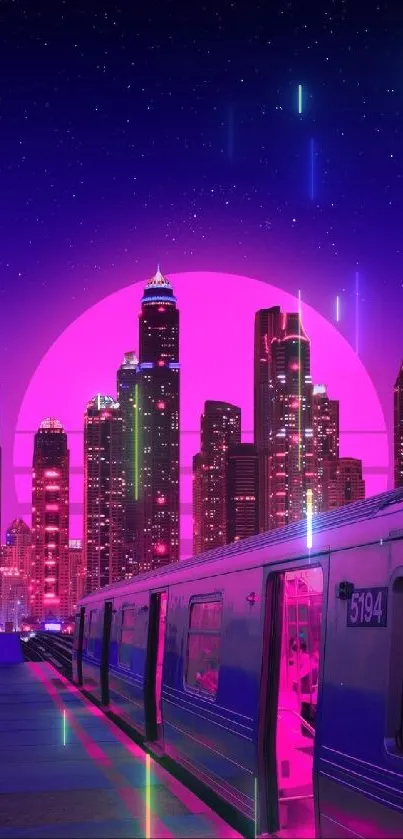 Vibrant Retro Cityscape Wallpaper - free download