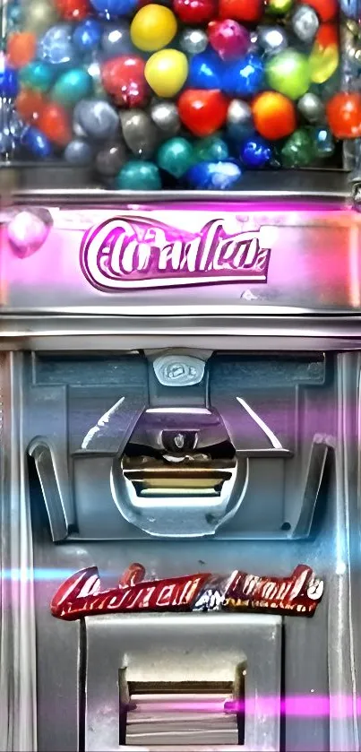 Vibrant Retro Gumball Machine Art - free download
