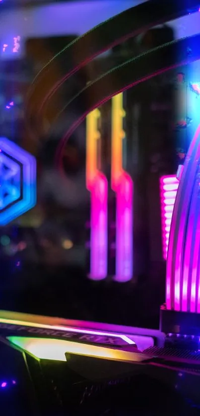 Vibrant RGB Tech Wallpaper - free download