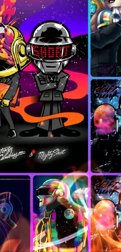 Vibrant Robot Art Wallpaper - free download