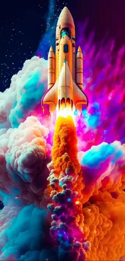 Colorful Rocket Launch Wallpaper - free download