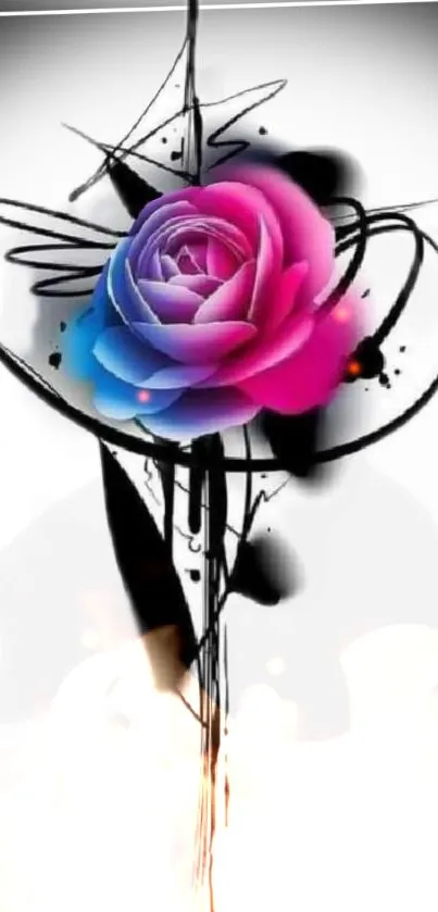 Vibrant Rose Abstract Art - free download