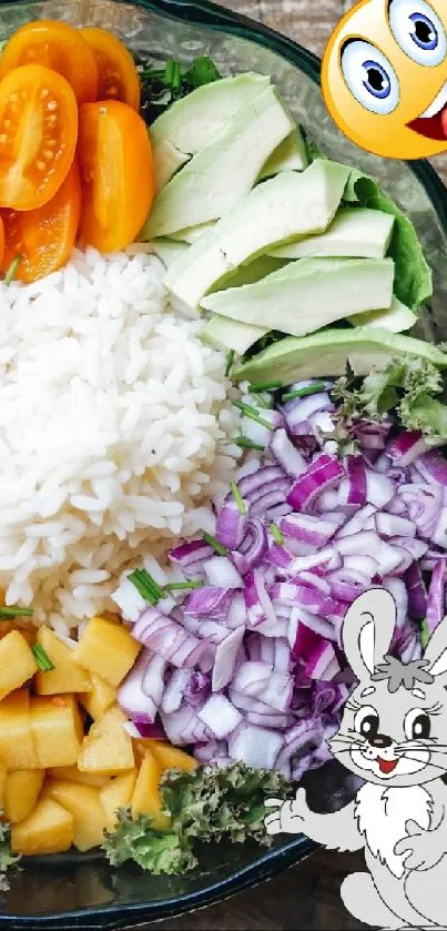 Vibrant Salad and Drink Wallpaper - free download