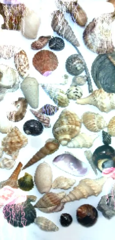 Vibrant Seashell Pattern Design - free download