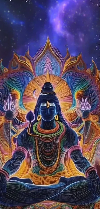 Vibrant Shiva Cosmic Artwork - free download