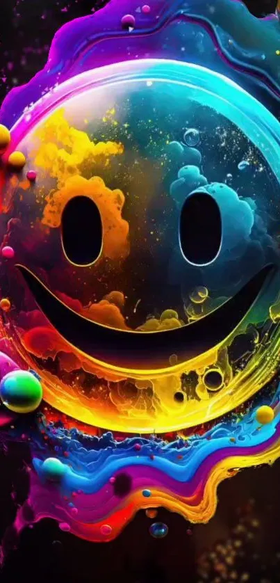 Vibrant Smiley Art Wallpaper - free download