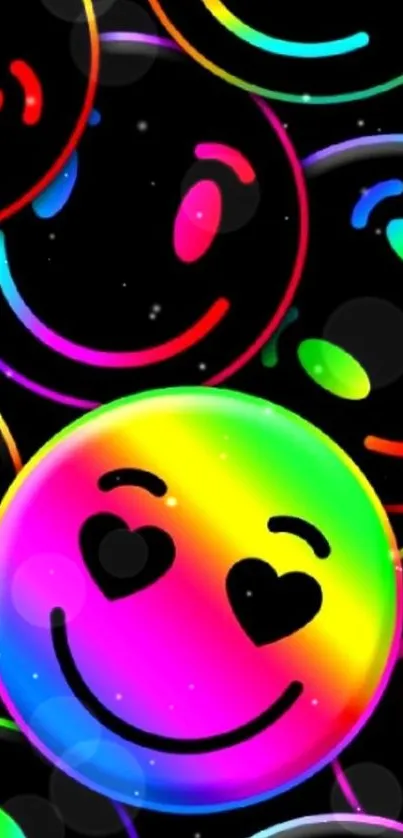 Vibrant Smiley Faces Wallpaper - free download