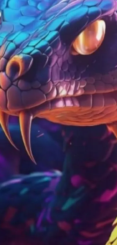 Vibrant Snake Art Wallpaper - free download