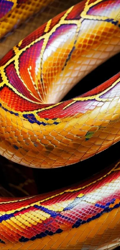 Vibrant Snake Scales Wallpaper - free download