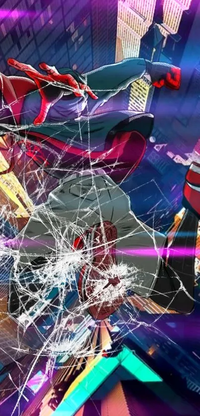 Vibrant Spider-Man Cityscape - free download