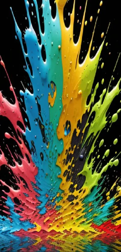 Vibrant Splash Mobile Wallpaper - free download
