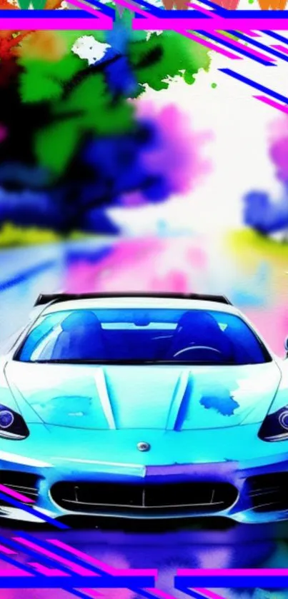Vibrant Sports Car Art - free download
