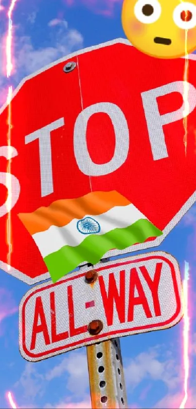 Vibrant Stop Sign Wallpaper - free download
