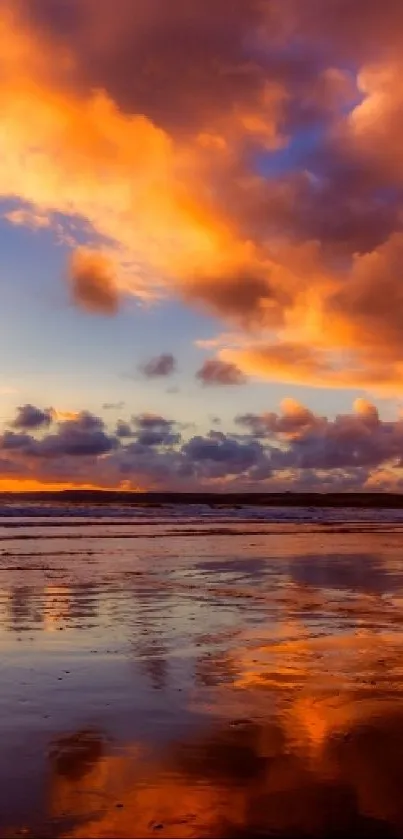 Vibrant Sunset Beach Scene - free download