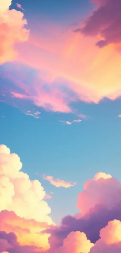Vibrant Sunset Cloudscape Wallpaper - free download
