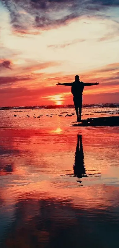 Vibrant Sunset Reflection Art - free download