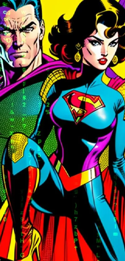 Vibrant Superhero Comic Art - free download