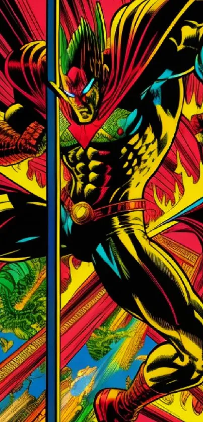 Vibrant Superhero Comic Art - free download