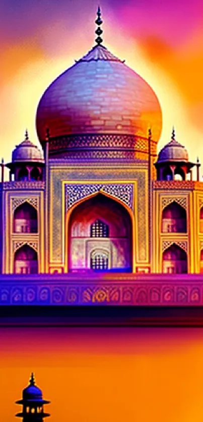 Vibrant Taj Mahal Wallpaper - free download
