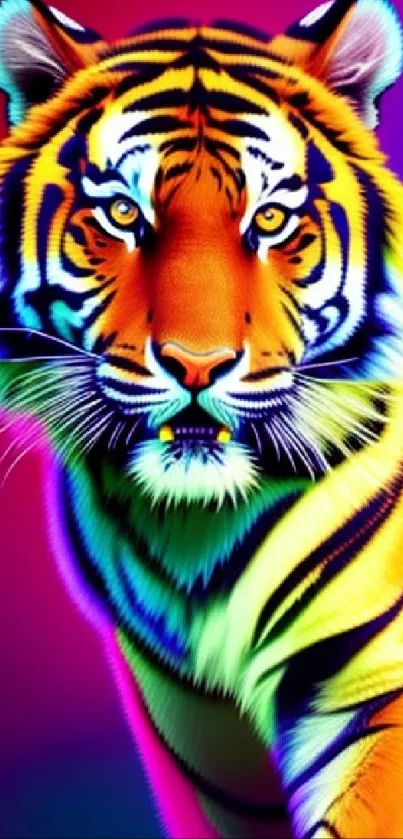 Vibrant Tiger Art Wallpaper - free download