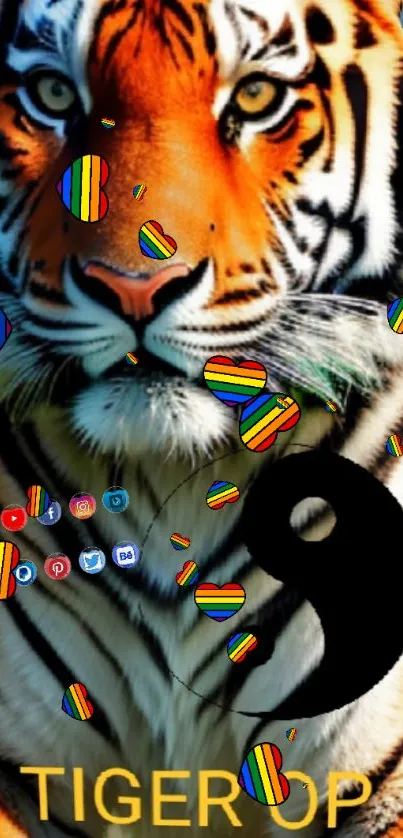 Vibrant Tiger Mobile Wallpaper - free download