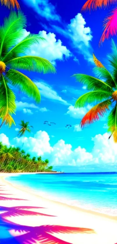Vibrant Tropical Beach Paradise - free download