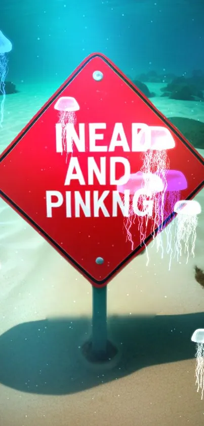 Vibrant Underwater Sign Wallpaper - free download
