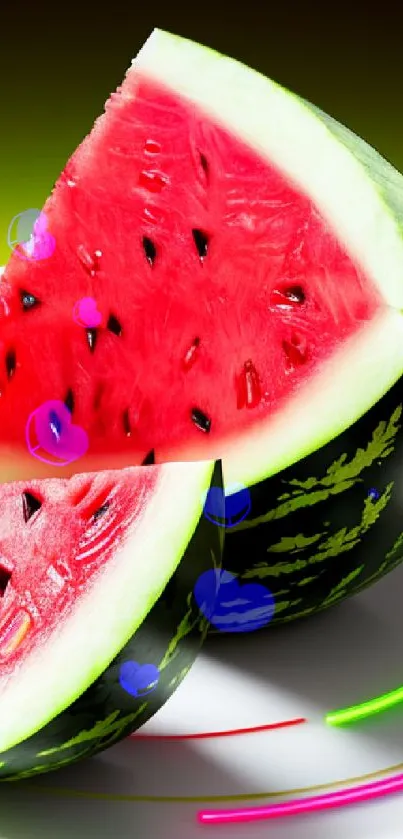 Vibrant Watermelon Art Wallpaper - free download