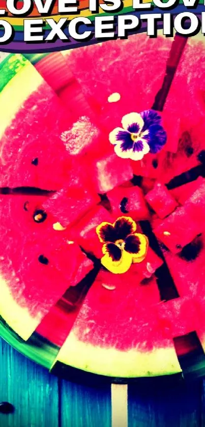 Vibrant Watermelon Love Wallpaper - free download