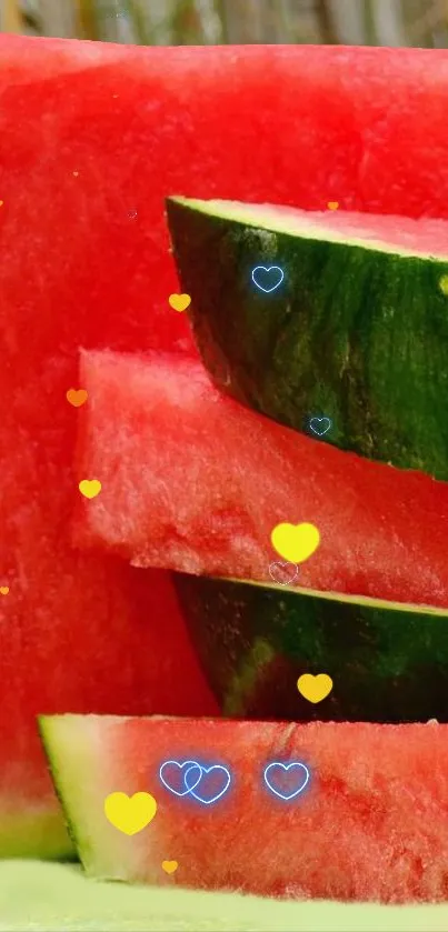 Vibrant Watermelon Mobile Wallpaper - free download