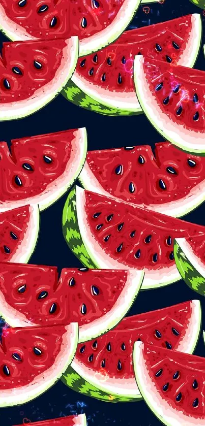 Vibrant Watermelon Pattern Wallpaper - free download