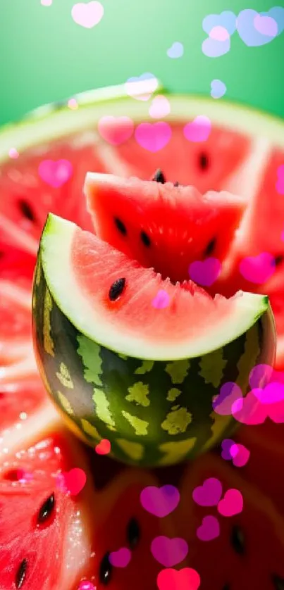 Vibrant Watermelon Slice Wallpaper - free download