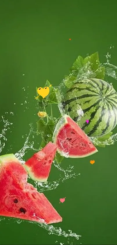 Vibrant Watermelon Splash Wallpaper - free download