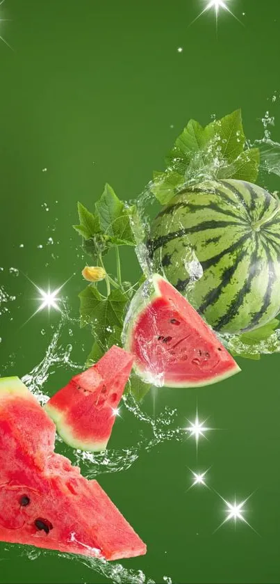 Vibrant Watermelon Splash Wallpaper - free download
