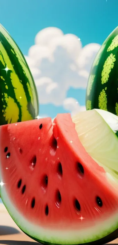Vibrant Watermelon Summer Wallpaper - free download