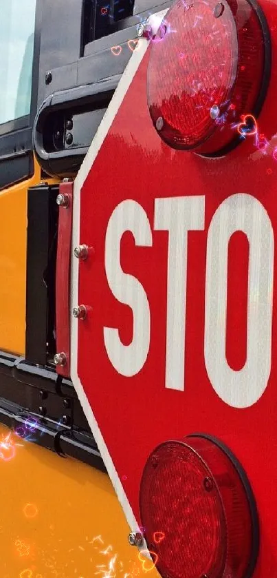 Vibrant Yellow Bus Stop Sign - free download