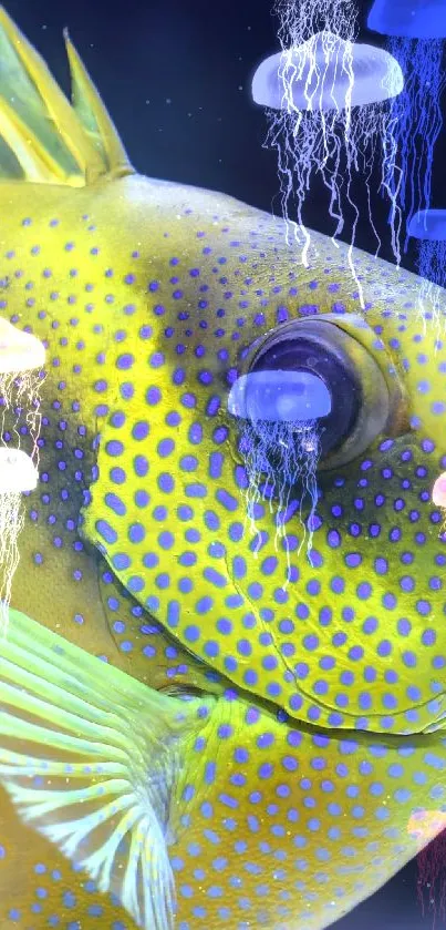 Vibrant Yellow Fish Wallpaper - free download