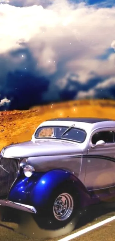 Vintage Car Desert Drive - free download