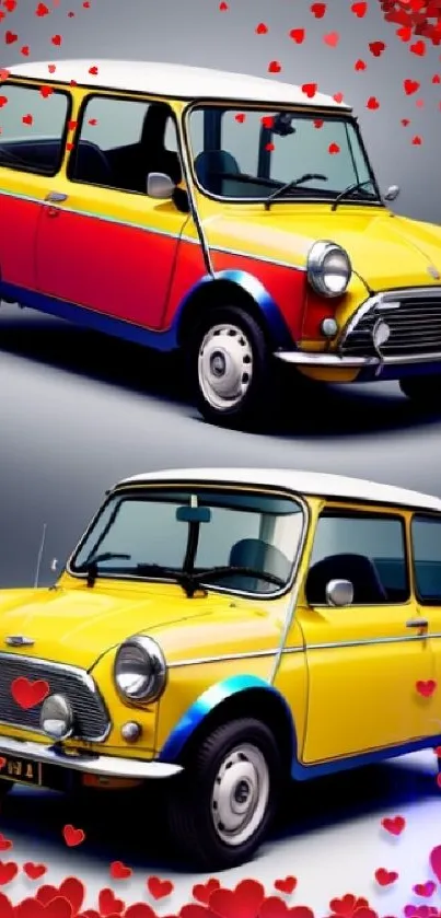 Vintage Car Heart Wallpaper - free download
