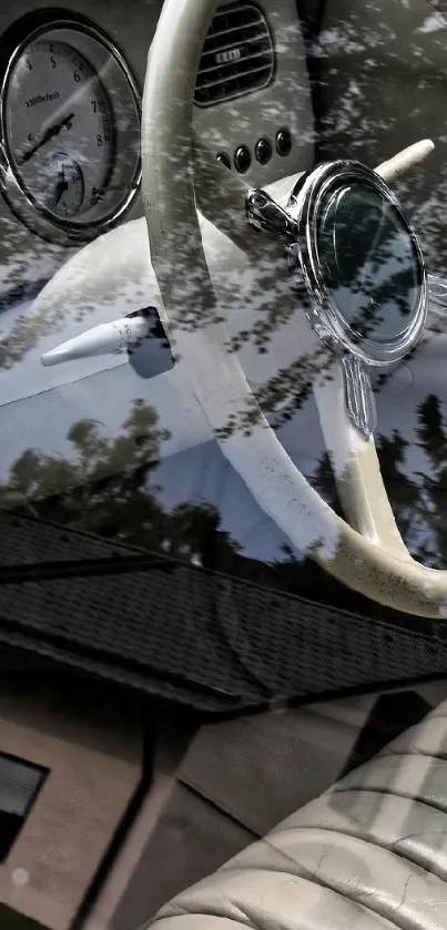 Vintage Car Interior Art - free download