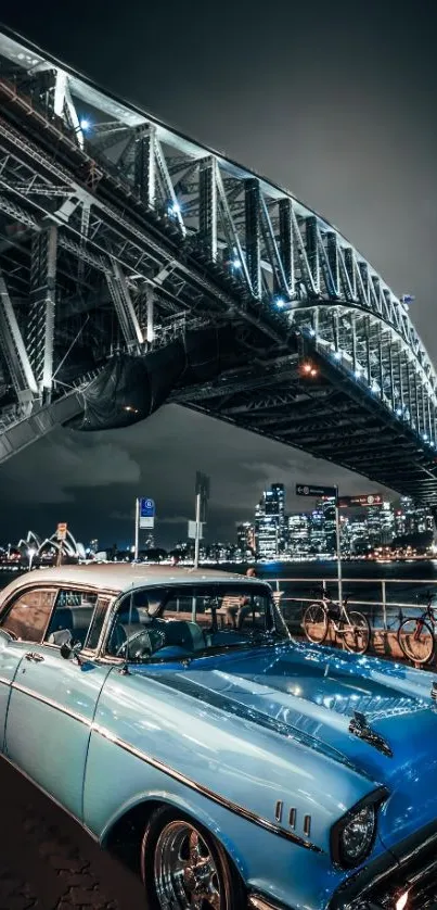 Vintage Car Under Bridge - free download