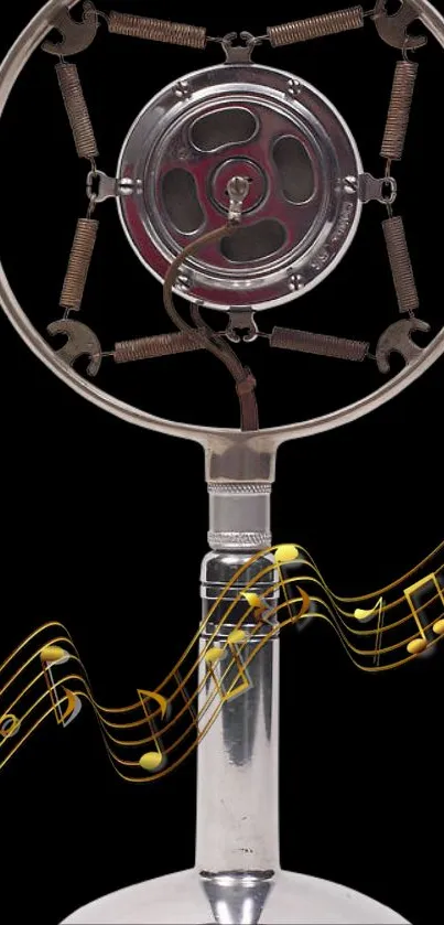 Vintage Microphone Art Wallpaper - free download