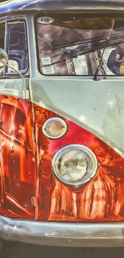 Vintage Red Classic Van Wallpaper - free download